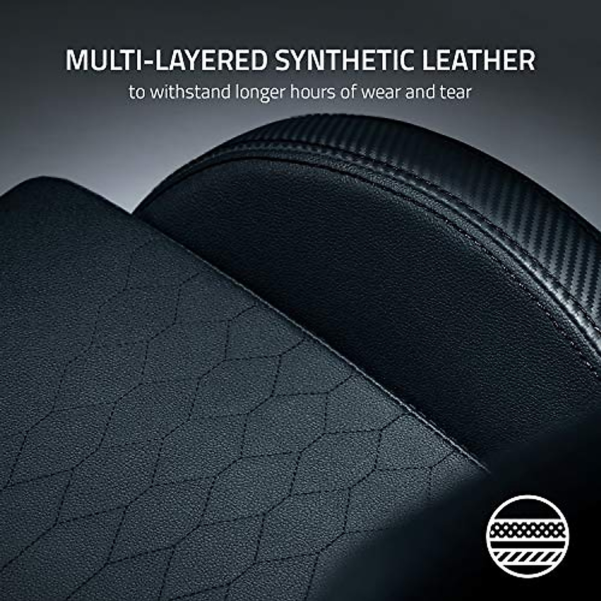 Razer Iskur Gaming Chair: Ergonomic Lumbar Support System - Multi-Layered Synthetic Leather Foam Cushions - Engineered to Carry - Memory Foam Head Cushion - Blac