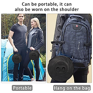 Upgraded Telescoping Stool Collapsible Stool with Seat Cushion & Bag, Retractable Folding Camping Stool for Adults Max Load 500lb More Sturdy Lightweight for Fishing Hiking Gardening (Black-s)