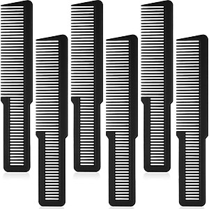 6 Pieces Hair Cutting Comb Professional Styling Comb Barber Styling Hair Comb Clipper Cutting Comb for Stylists and Barbers (Black)