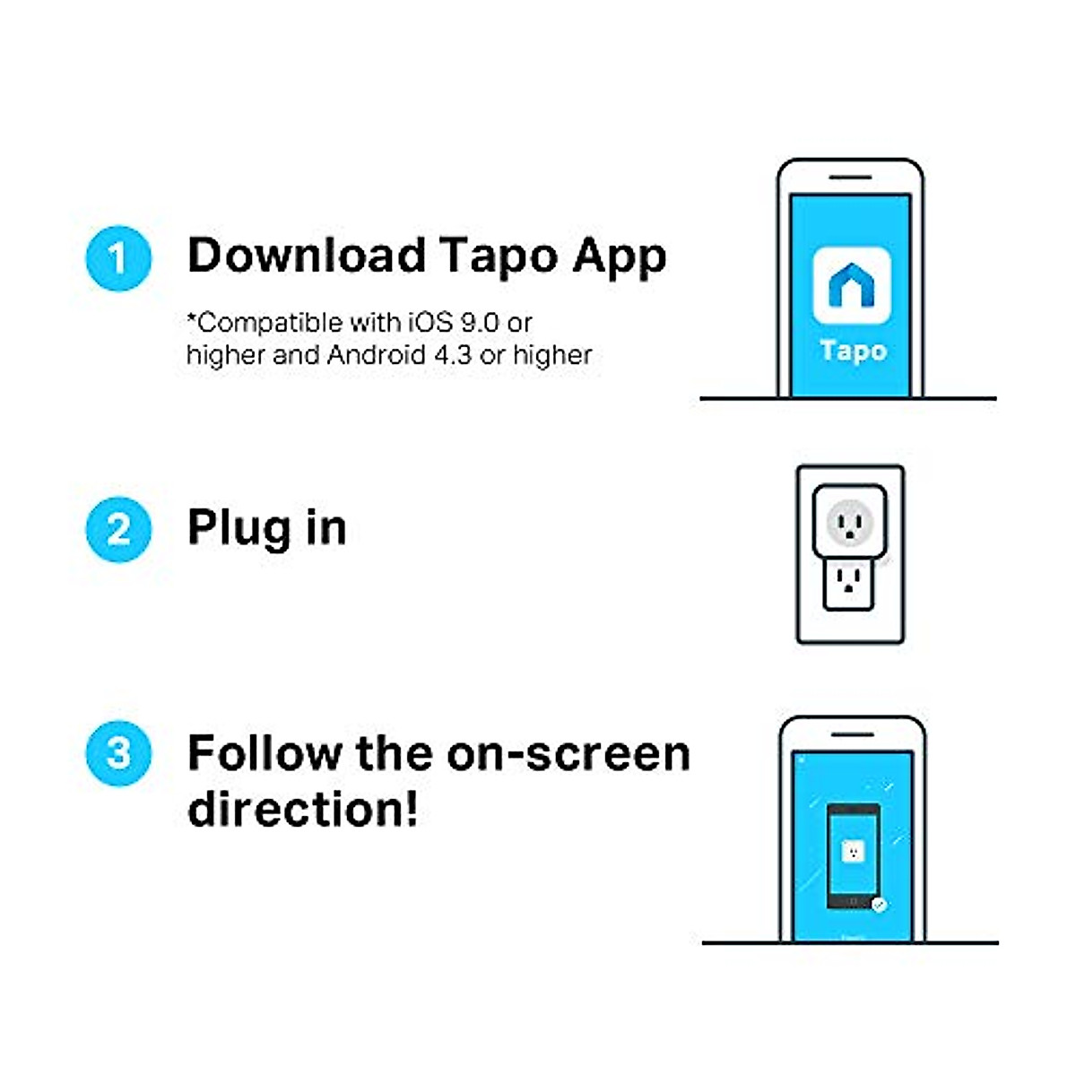 TP-Link Tapo Smart Plug Mini, Smart Home Wifi Outlet Works with Alexa Echo & Google Home, No Hub Required, Remote Control Your Home Appliances from Anywhere, New Tapo APP Needed (P100)