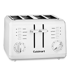 Cuisinart 4-Slice Toaster (CPT-142P1) and Electric Can Opener (CCO-50N) Bundle, White