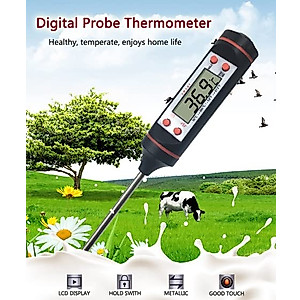Sepa Sport Large Meat, Food & Liquid Thermometer,Fast Precise Digital Screen with 5.7 Inches Stainless Steel Probe Perfect for Any Cooking, Deep Fry, BBQ Grilling, Turkey Roasting Or Meat. (TP101)