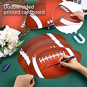 Football Theme Party Cutout Football Classroom Party Decoration Football Game Cutouts with Glue Point Dots for Football Party Supplies, 11.8 x 7.1 Inch (15 Pieces)