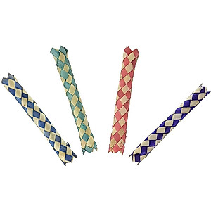 The Dreidel Company Classic Finger Traps, Chinese Bamboo Toys, Assorted Colors, 5" Inches (12-Pack)