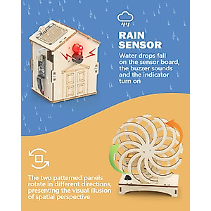 Poraxy 6 in 1 STEM Toys for Kids Ages 8-12, STEM Kits, 3D Wooden Puzzles, Educational Science Projects Building Model Kits, Birthday Gifts for Boys and Girls Ages 7 8 9 10 11 12 13 Years Old