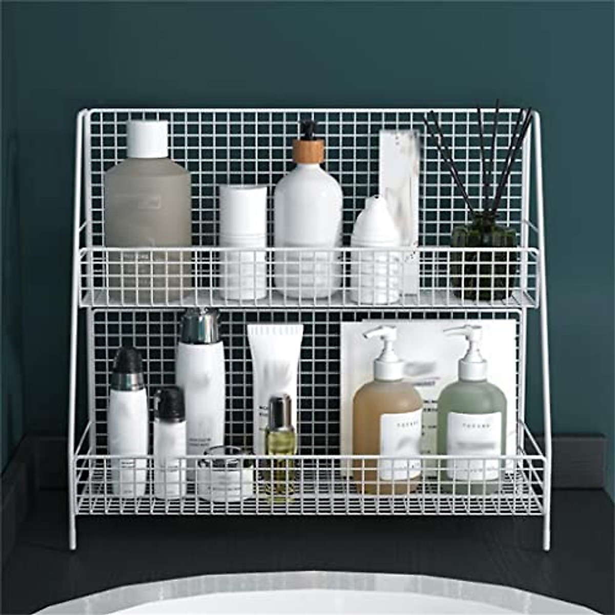 SLNFXC Storage Rack Toilet Bathroom Washstand Shelf Multi-Layer Desktop Pool Gap Bracket