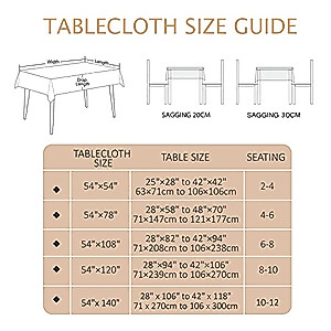 AIRCOWRIE Waterproof Vinyl Tablecloths, Heavy Duty Oil Proof Spill Proof Plastic Table Cloth, Wipe Clean PVC Table Cover for Spring Indoor and Outdoor Use (Embroidery Flower, 54”×108”, Rectangle)