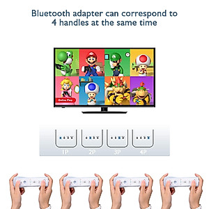 Wii Remote Controller, Wireless Wii U Motion Plus Remote Controller with Silicone Protective Case and Wrist Strap Compatible for Nintendo Wii and Wii U (1pc)