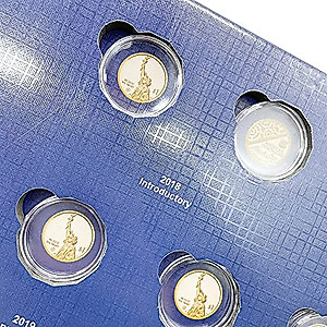 Ewind 2020 Hardcover with Foam Inner Coin Collection Album for USA Coins (Innovation Dollar), 253mm x 354mm x 21mm