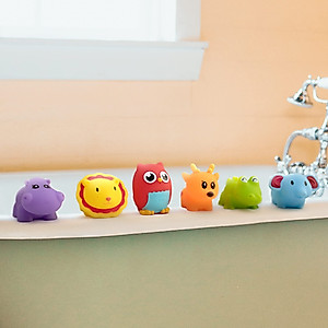 Hely Cancy Infant Bath Toys for 18 Months - No Hole Animal Bathtub Toys, Baby Bath Tub Toys