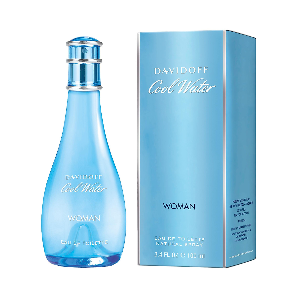 Cool Water by Davidoff for Women 3.4 oz Eau de Toilette Spray, 118706