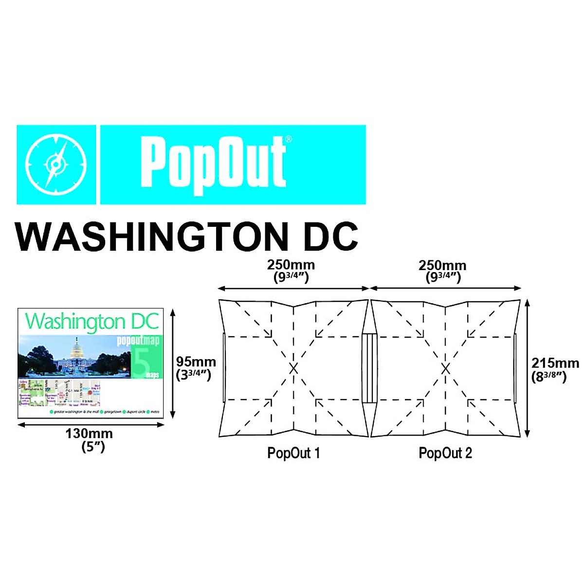 Washington DC PopOut Map (PopOut Maps)