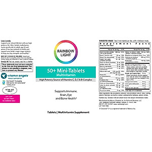 Rainbow Light 50+ Mini-Tablet Multivitamin, 90 Mini-Tablets