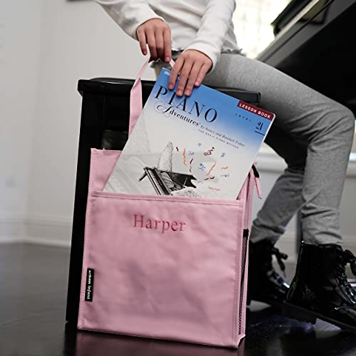 Urban Infant Tote Bag for Kids - Outer Pocket, Name Tag, 2 Mesh Bottle Holders, and Zippered Top – Perfect for After-School Activities and Travel - 13” x 11” x 5” - Blue