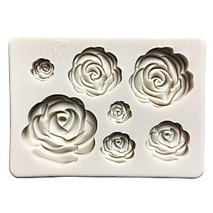 2PCS Rose Flowers silicone molds Cake Chocolate Mold wedding Cake Decorating Tools Fondant Sugarcraft Cake Molds