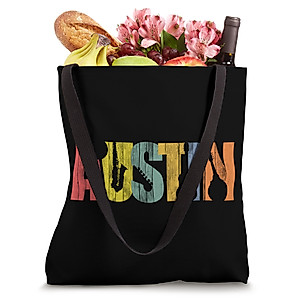 Austin Texas Distressed Vintage Musical Instrument Design Tote Bag
