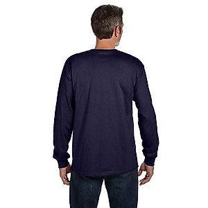 Hanes Tagless Long Sleeve T-Shirt with a Pocket