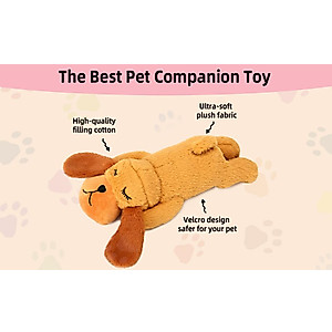 Dog Heartbeat Toy, Heartbeat Stuffed Animal for Dogs, Separation Anxiety Relief and Calming Aid, Puppy Sleeping Aid Plush Pillow Toy, Comfort Hug Snuggle for Small Medium Dogs Cats