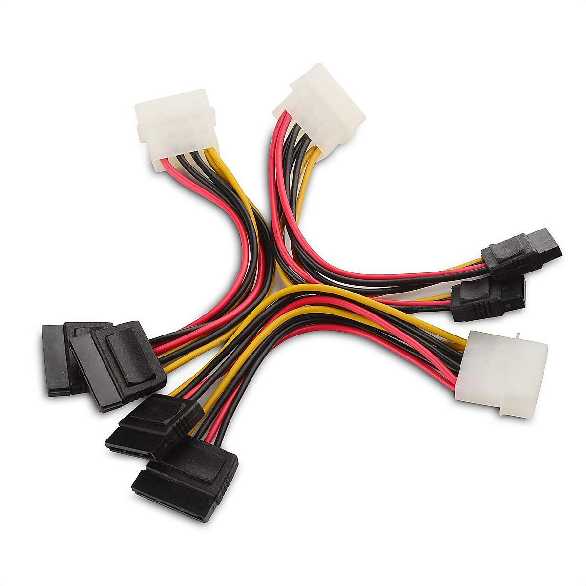 Cable Matters 3-Pack 4 Pin Molex to Dual SATA Power Y-Cable Adapter- 6 Inches