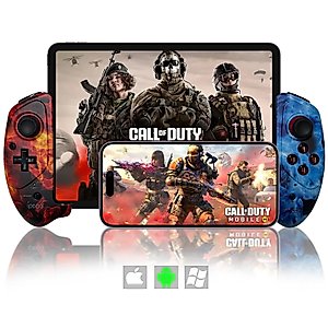 arVin Wireless Gaming Controller for iPad/Mini/Air/Samsung Galaxy Tab/HUAWEI MatePad/Yoga Tab[within 5-11"] Gamepad Joystick for iPhone 15/14/13 Pro Max/Galaxy 23/22/21/PC/Call of Duty Mobile/Genshin