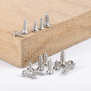 TONGCHAO Tchaosc 200pcs Pan Head Tapping Screws Set M2 M2.3 M2.6 Round Mini Screw Laptop Computer Screw Cross Wood Screw Set (Color : DH PA 200)