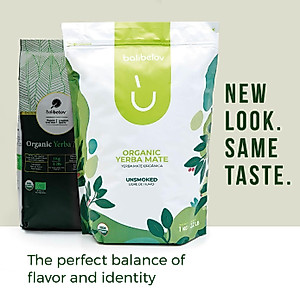 2.2 LB BALIBETOV Organic Yerba Mate Tea - Unsmoked Yerba Mate Pure Loose Leaf Tea - 1 Kg (2.2 LB)