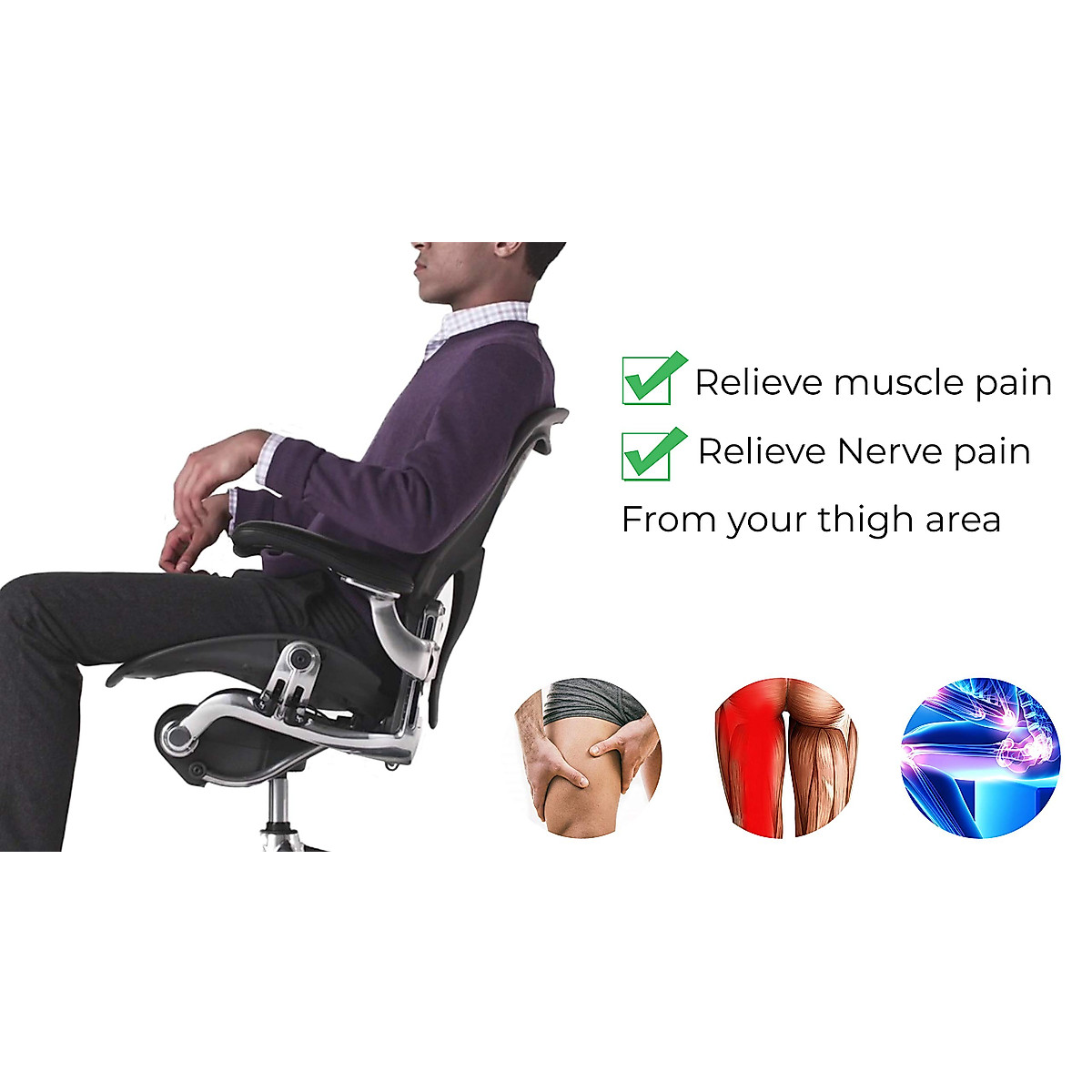 OFFICE LOGIX SHOP- Seat Foam Insert Replacement Fit Herman Miller Aeron Seat Pan and Chair Size B