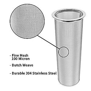 Cold Brew Coffee Maker Filter for 2Quart/64ounce Wide Mouth Mason Jar-Iced Coffee&Tea&Fruit Maker-Food-grade 304 Stainless Steel coffee Filter-Free silicone seal gasket&Coffee Scoop.(Jar NOT Included)