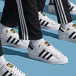 adidas Originals Men's Superstar Sneaker, White/Black/White, 9