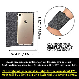 Small Armband Football Basketball Skating Biking - Cell Phone Protective Arm Band Sleeve Strap Pocket Pouch for iPhone 6S 7 8 X XR XS 11 12 13 14 15 Pro Running Walking Jogging/Variegated Black