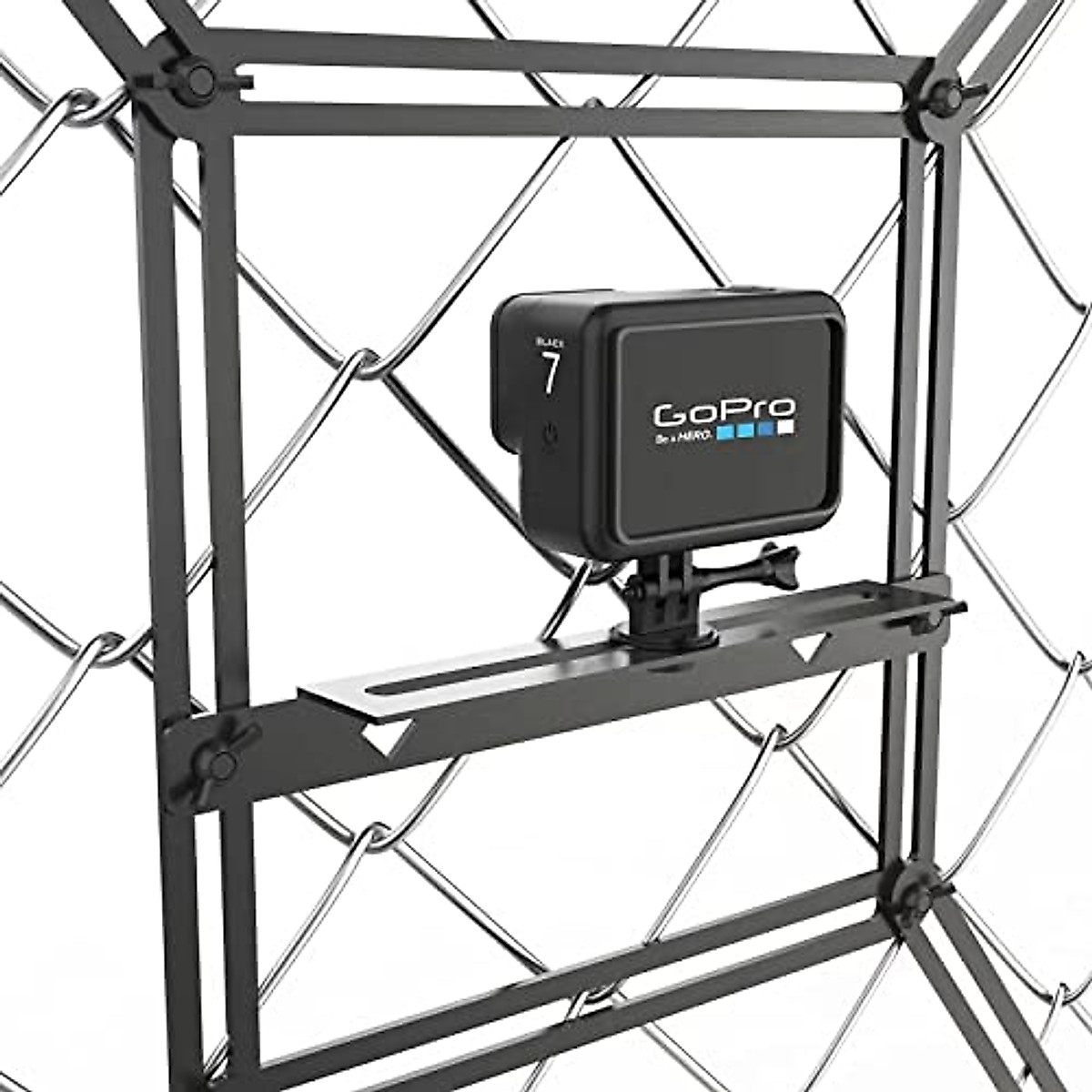 Action Camera Fence Mount Metal Backstop Chain Link Fence Mount for GoPro/Smartphone-Ideal Backstop Camera Mount for Recording Baseball,Softball and Tennis Games
