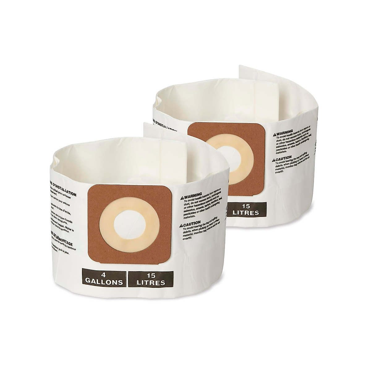 CRAFTSMAN CMXZVBE43270 Genuine Fine Dust Wet Dry Vac Dust Collection Bags for CRAFTSMAN CMXEVBE17612 4 Gallon Shop Vacuum, Collects Dry Fine Debris, Reduces Cleanup Time, 2-Pack