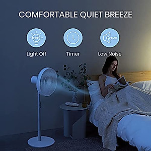 smartmi Outdoor Oscillating Pedestal Fan 3, 100-Speed Portable Quiet Standing Fan, 120° Oscillation and 40° Tilt, Floor Smart Fan for Bedroom Home Office, Works with Alexa, Cordless, with Remote, 38 Inch