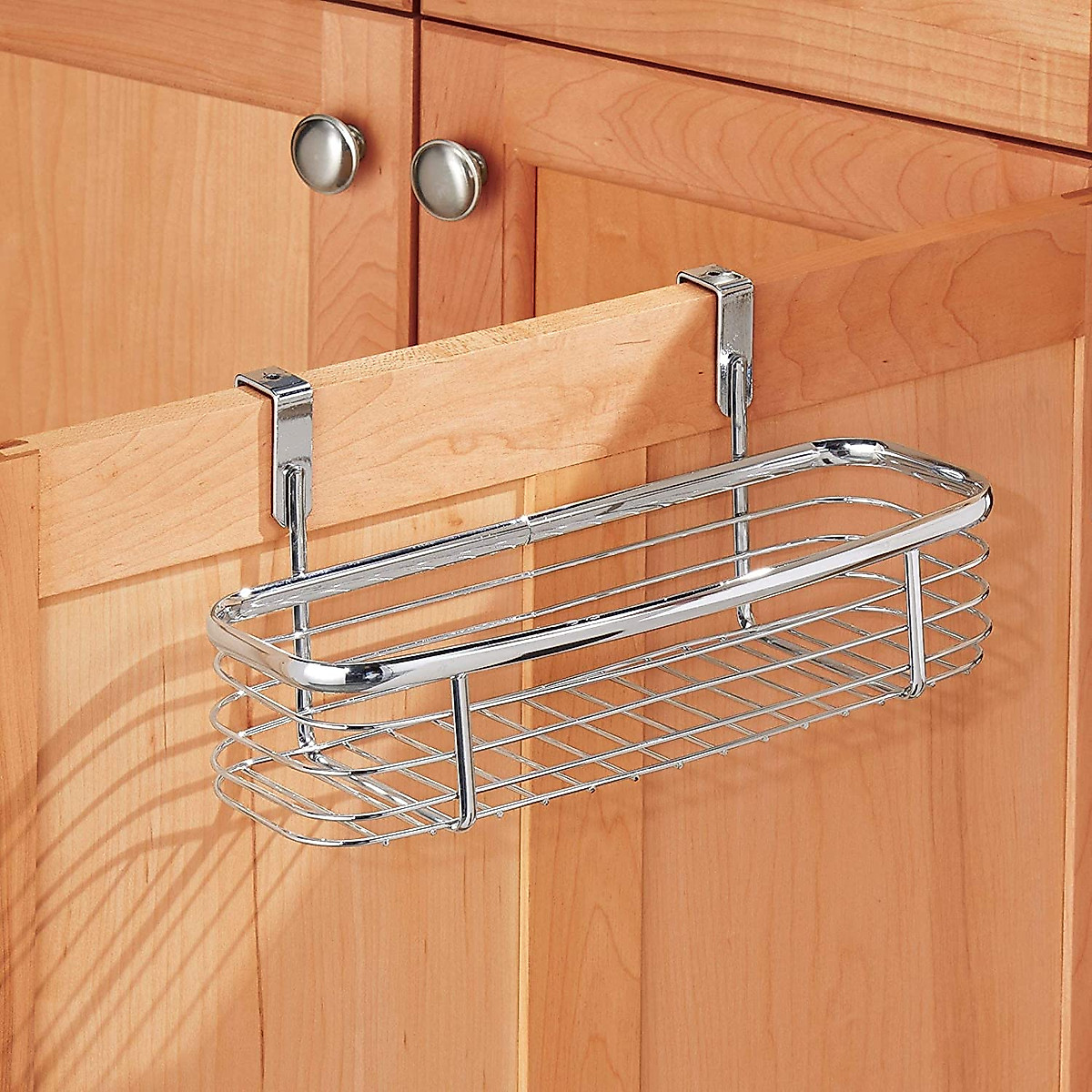 iDesign Axis Steel Over-the-Cabinet Storage Tray - 5" x 11" x 5", Chrome