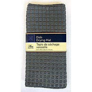 Glasses Dishes Drying Mat Kitchen Accessory Dishes Grey