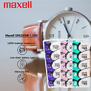 Maxell 377 Watch and Calculator Batteries x 50
