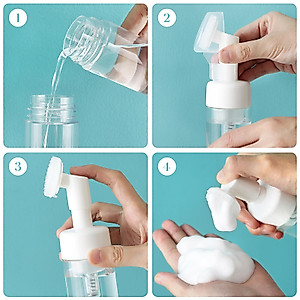 4pcs Foaming Soap Dispenser Small Facial Foaming Bottle Mini Mousse Foaming Soap Pump Container