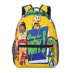 CONPELSON Backpacks Super Anime Why! Adjustable Laptop Backpack Double Shoulder Bag for Women Men Climbing Shopping Work