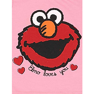 Sesame Street Girls' Modern/Fitted, Pink Elmo Loves You, 3T