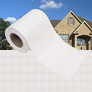 Eco-Friendly Outdoor Fence Garden Privacy Screen Decorative Garden Fencing for Landscape Patio Yard Outdoor Decor PVC 114.8'x0.6' White