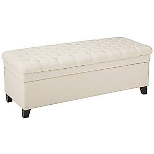 Christopher Knight Home Juliana Fabric Storage Ottoman, Beige