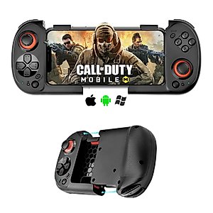 Joso Phone Controller for Android, iPhone, Direct Play, 15 Hours of Playtime, Support with Case, Game Controller Joystick for Galaxy S23 S22 S21 Ultra, iPhone 14 13 12 Pro Max, COD, Genshin Impact