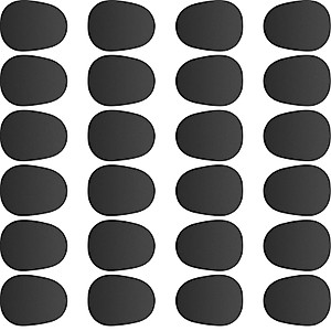 24 Pieces Alto Tenor Saxophone Mouthpiece Cushions, Eison 0.8mm Thick Food Grade Sax Clarinet Mouthpiece Patches Pads Strong Adhesive, Black
