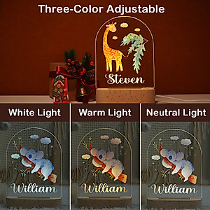 NABYSHOP Custom Night Light Personalized Baby Night Light for Nursery, Personalized Gifts for Kids Birthday Gift, Night Light for Girls and Boys, Lamp Kids' Bedroom Decoration