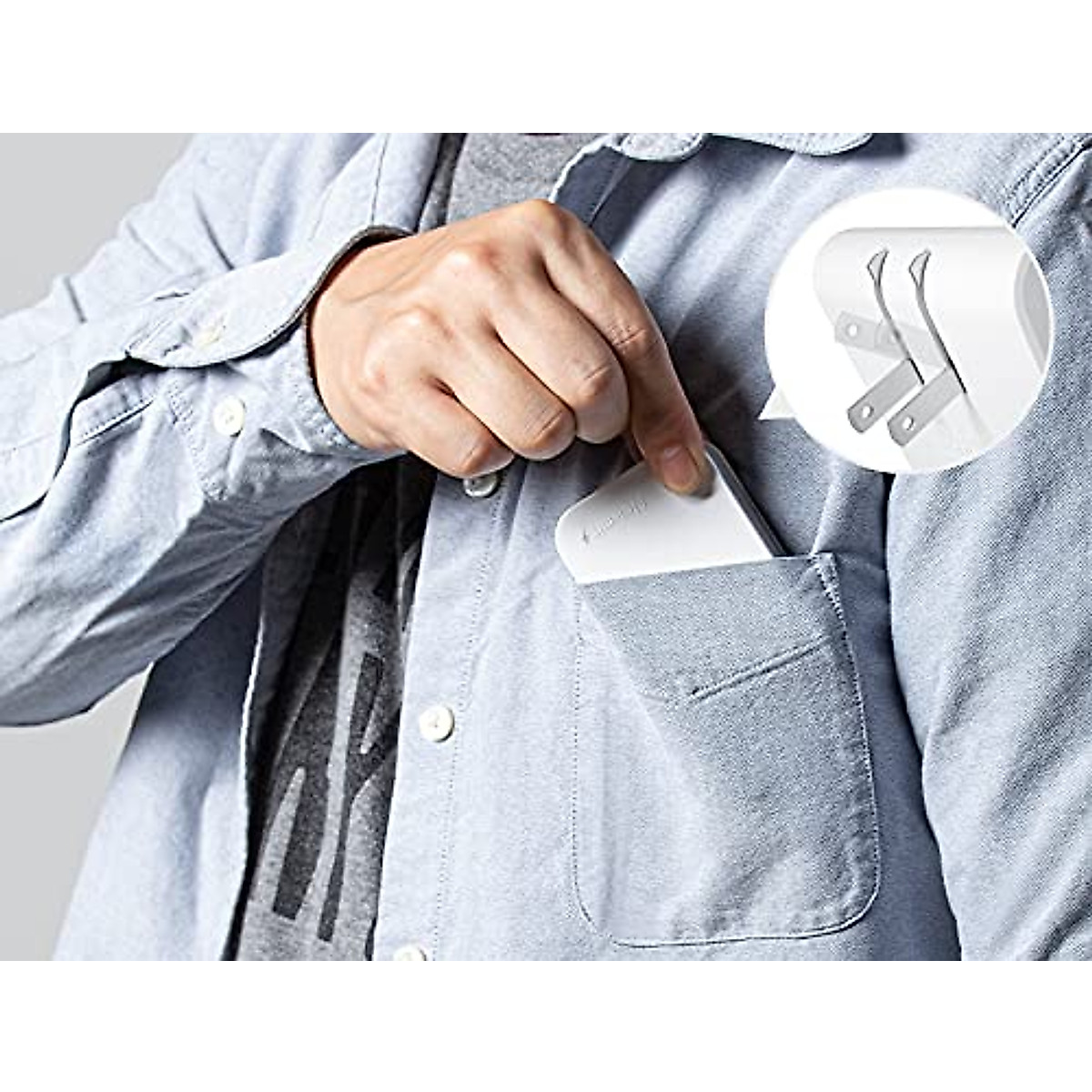 Nekmit USB C Charger, Fast Thin Flat 30W 3-Port Wall Charger with 18W Power Delivery and 2 USB Ports for iPhone 14/14 Pro/14 Pro Max, Galaxy, iPad Pro, AirPods Pro and More