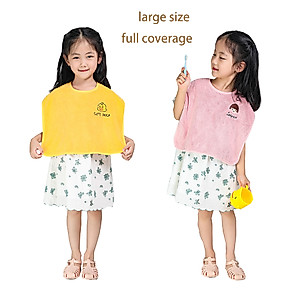 RAXIFU 3 Pack Bibs for Baby Girls or Boys, Toddler Bibs for Feeding Teething Drooling, The Size 16 "x20 Face Towel Multifunctional for 3-6 Years kids