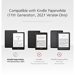 Made for Amazon, Clear Case with Screen Protector for Kindle Paperwhite & Kindle Paperwhite Signature Edition.