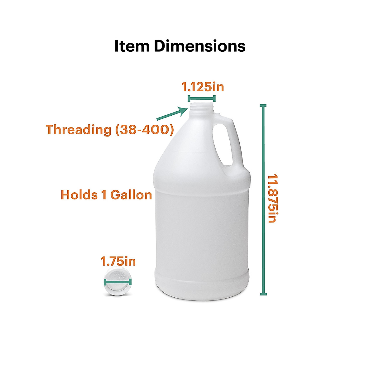 MHO Containers | 1 Gallon HDPE Plastic Jug with Reshipper Box and Child-Resistant Caps | Made in USA — Pack of 4