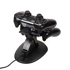 PS4 Controller Charger, Dual USB Fast Charger Charging Station Stand for Sony PlayStation 4/PS4/PS4 Pro/PS4 Slim Controller