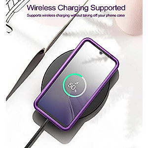 WeLoveCase Galaxy S23 5G 3-in-1 Heavy Duty Protection, Hybrid Shockproof TPU Bumper, Full Body Protective Cover - 6.1 Inch, Purple